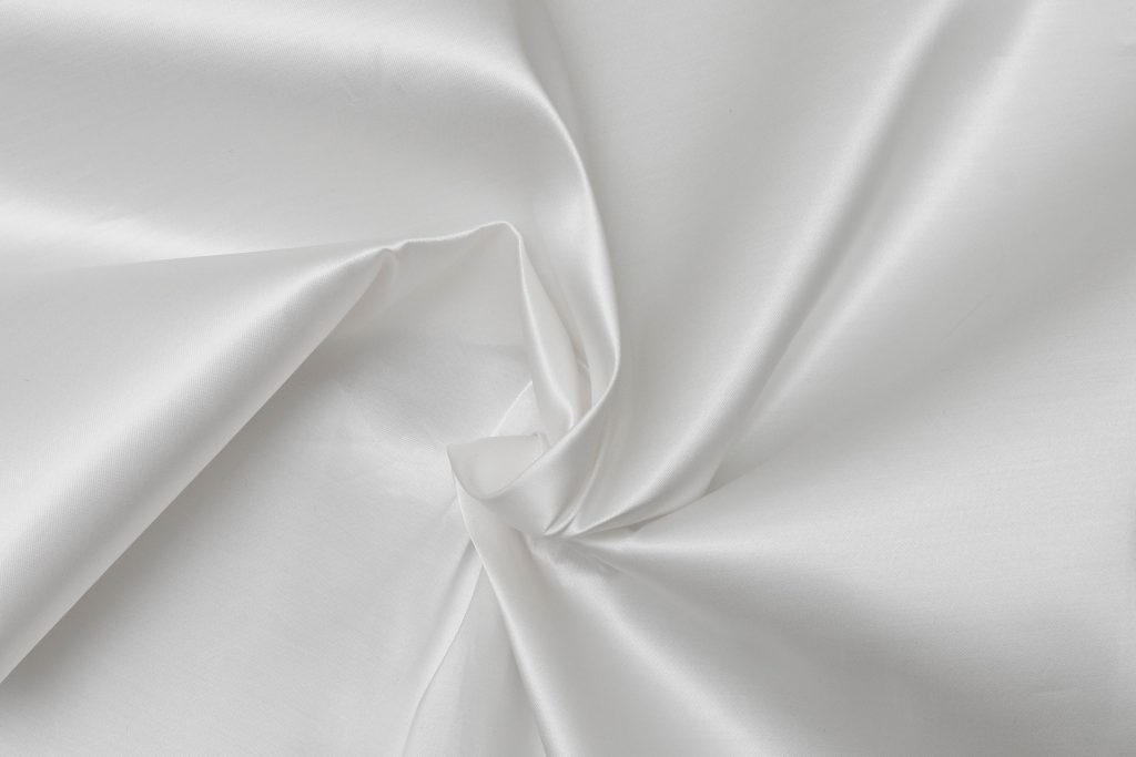 Coutil Viscose Satin White (Cotton Backed) (Optic White) - Whaleys Fabrics
