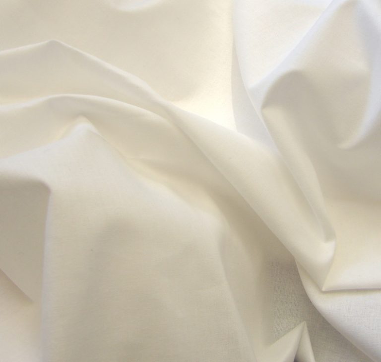 Coated Plain Cotton White (Optic White) - Cotton Fabric | Whaleys Bradford