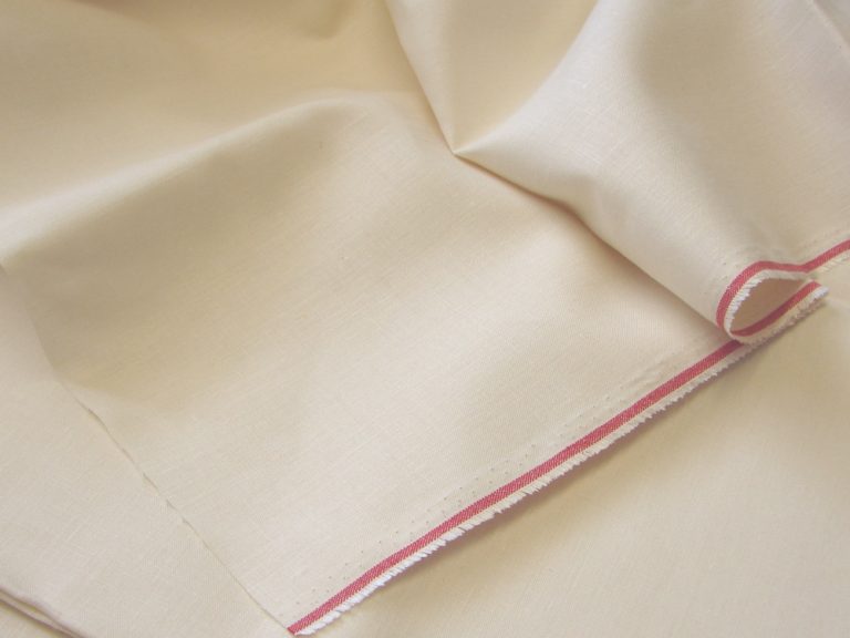 Red Edge Linen Natural - Linen Fabric | Whaleys Bradford