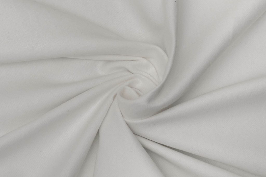 Stage Molton White Flameproofed (NDFR) - Cotton Fabric | Whaleys Bradford