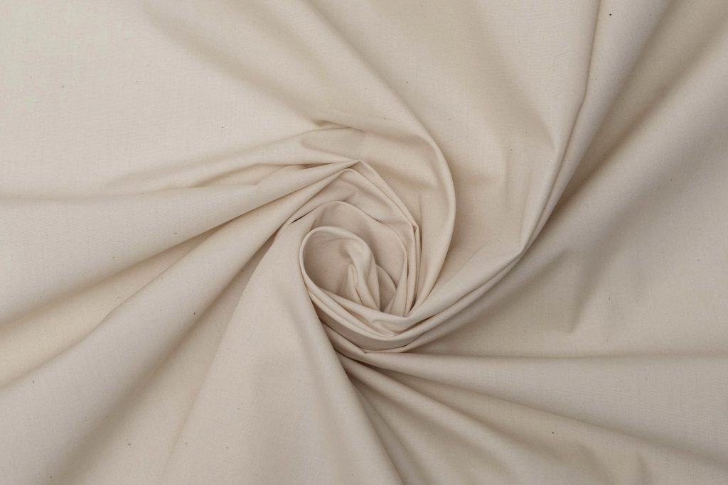 Organic Cotton Poplin Verona Natural 150cm | Whaleys Bradford